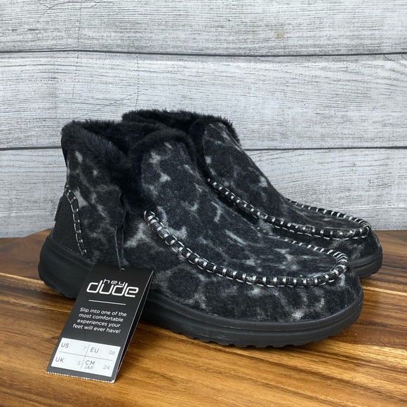 Hey Dude | Shoes | New Hey Dude Denny Ankle Bootie Marble Grey Black ...